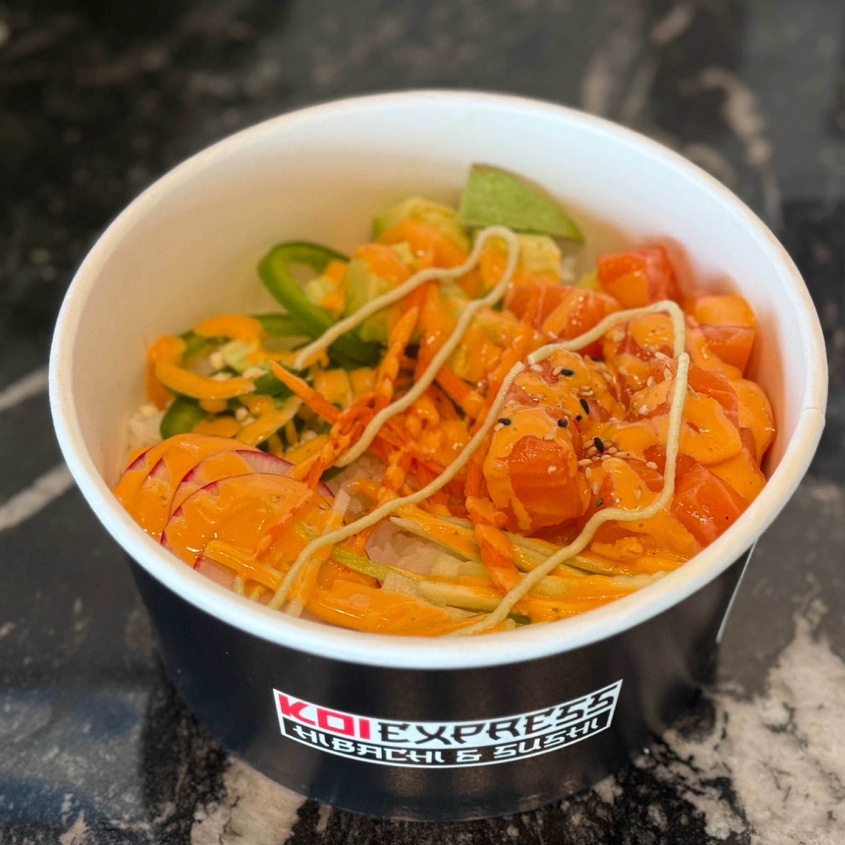Salmon Poke Bowl | Koi Express Hibachi & Sushi
